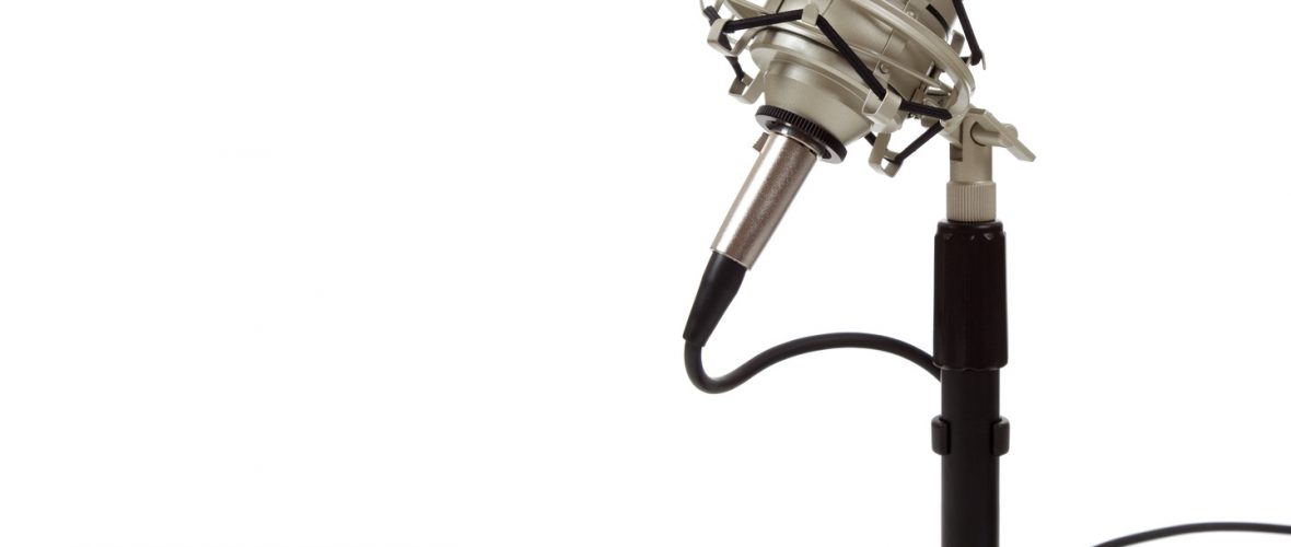 vintage ribbon microphone on a white background - G4F Prod